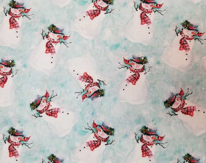 Christmas Snowmen and Pets From Susan Winget 100% Cotton Fabric Select ...