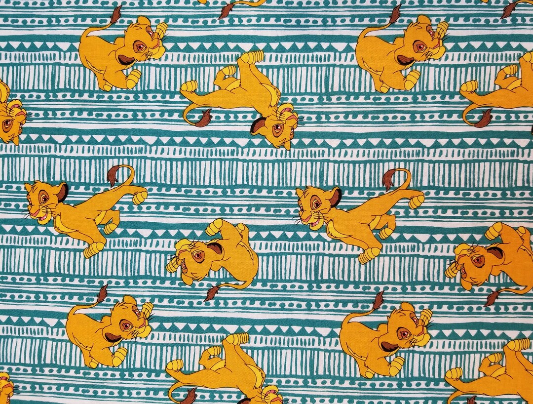 Disney Lion King Simba Toss - 100% Cotton Fabric - Select Your Size or ...