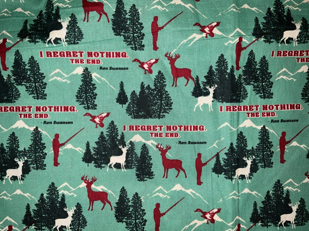 Ron Swanson - I Regret Nothing, the End - Parks and Rec Cotton Fabric ...