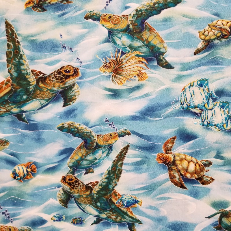 Sea Turtles Fabric - Etsy