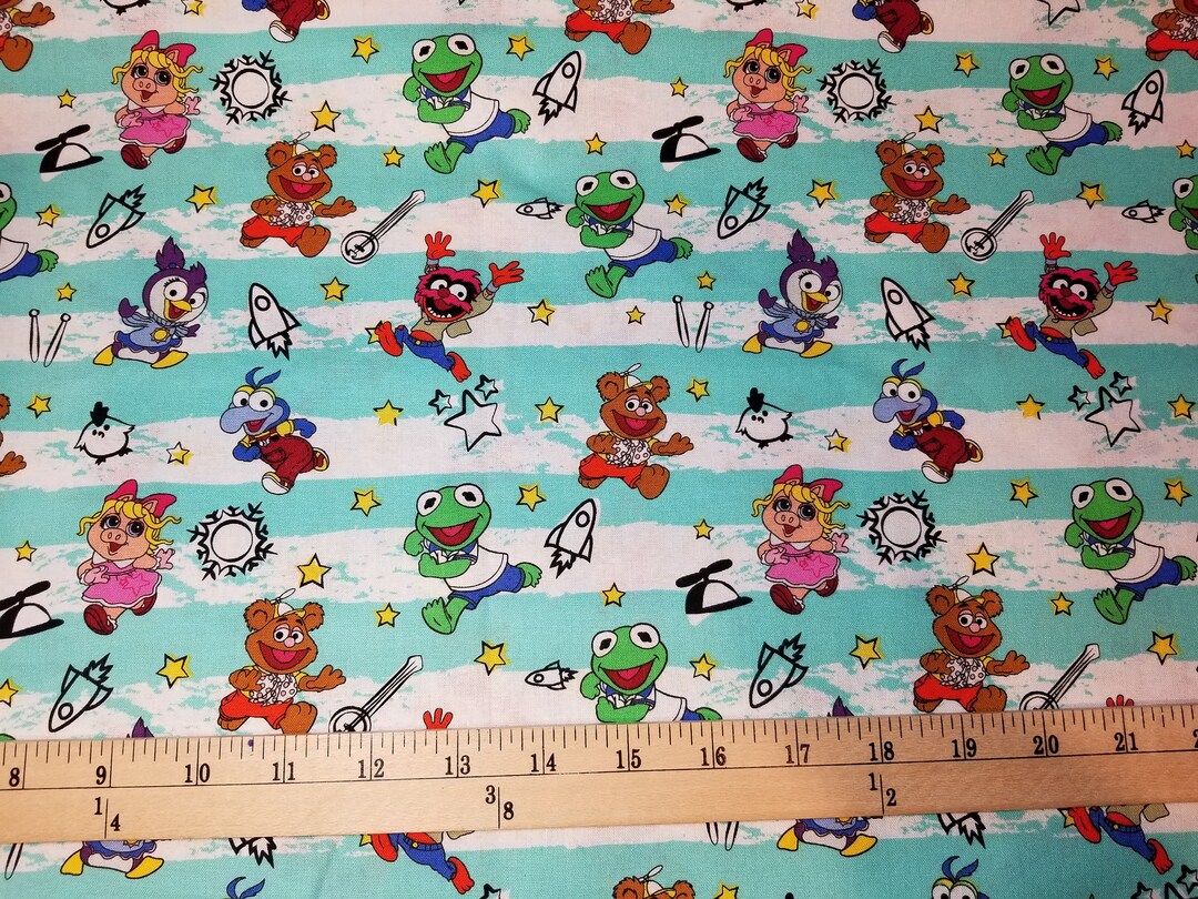 Muppet Babies Playing - 100% Cotton Fabric - Select Your Size or by the ...