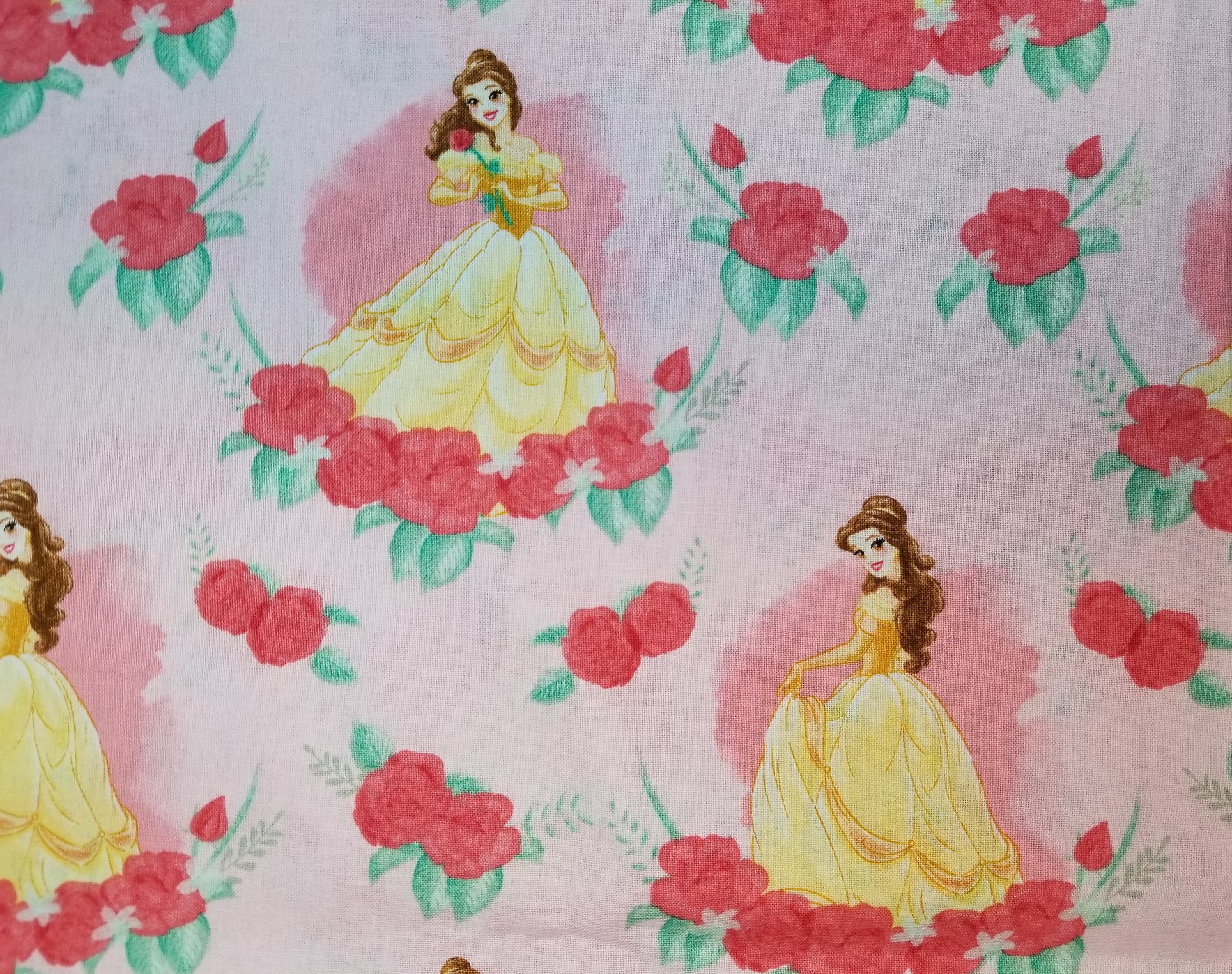 Belle Rose Disney Beauty and the Beast 100% Cotton Fabric | Etsy