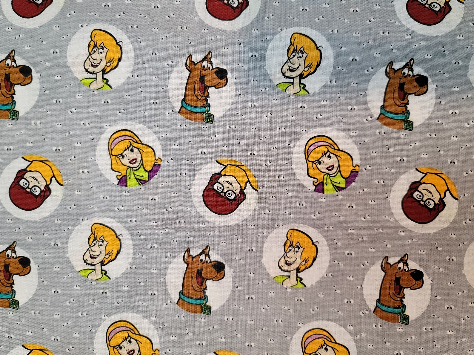 Quilting Cotton Fabric Scooby Doo Eye See You Select Your - Etsy