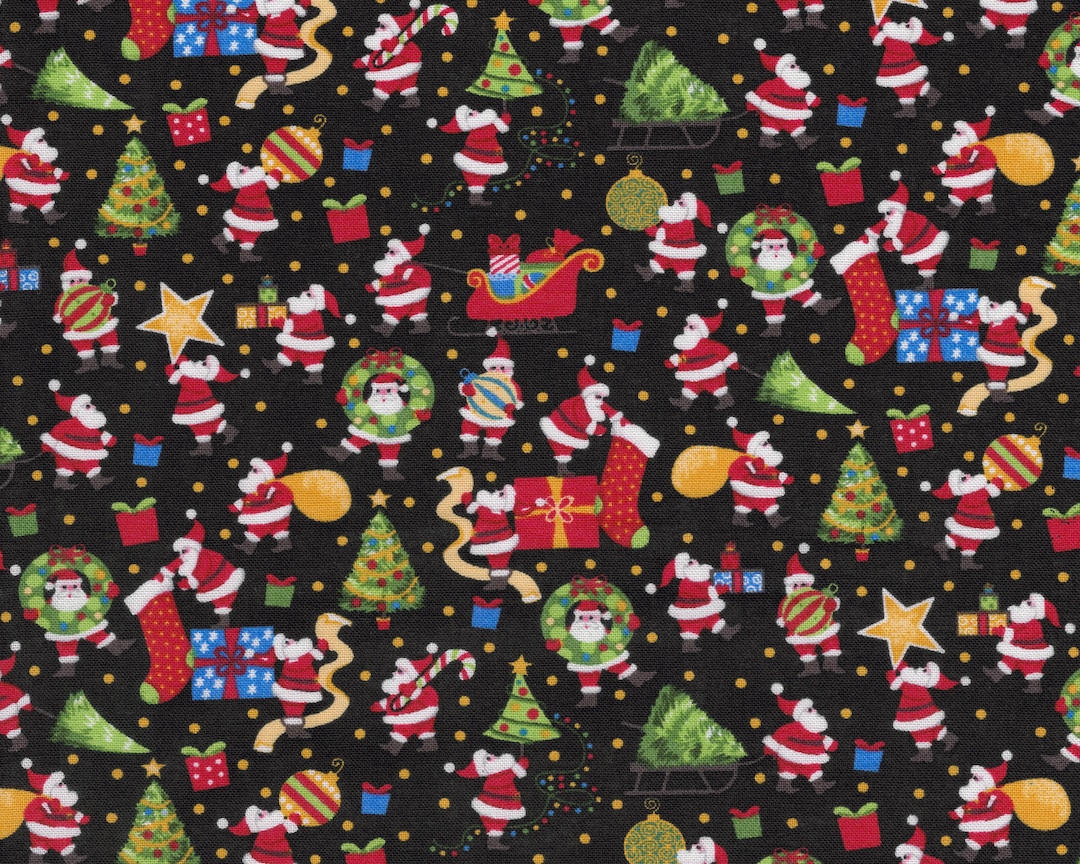 Christmas Mini Santa Claus Sleigh Presents Toys Ornaments Candy Canes ...