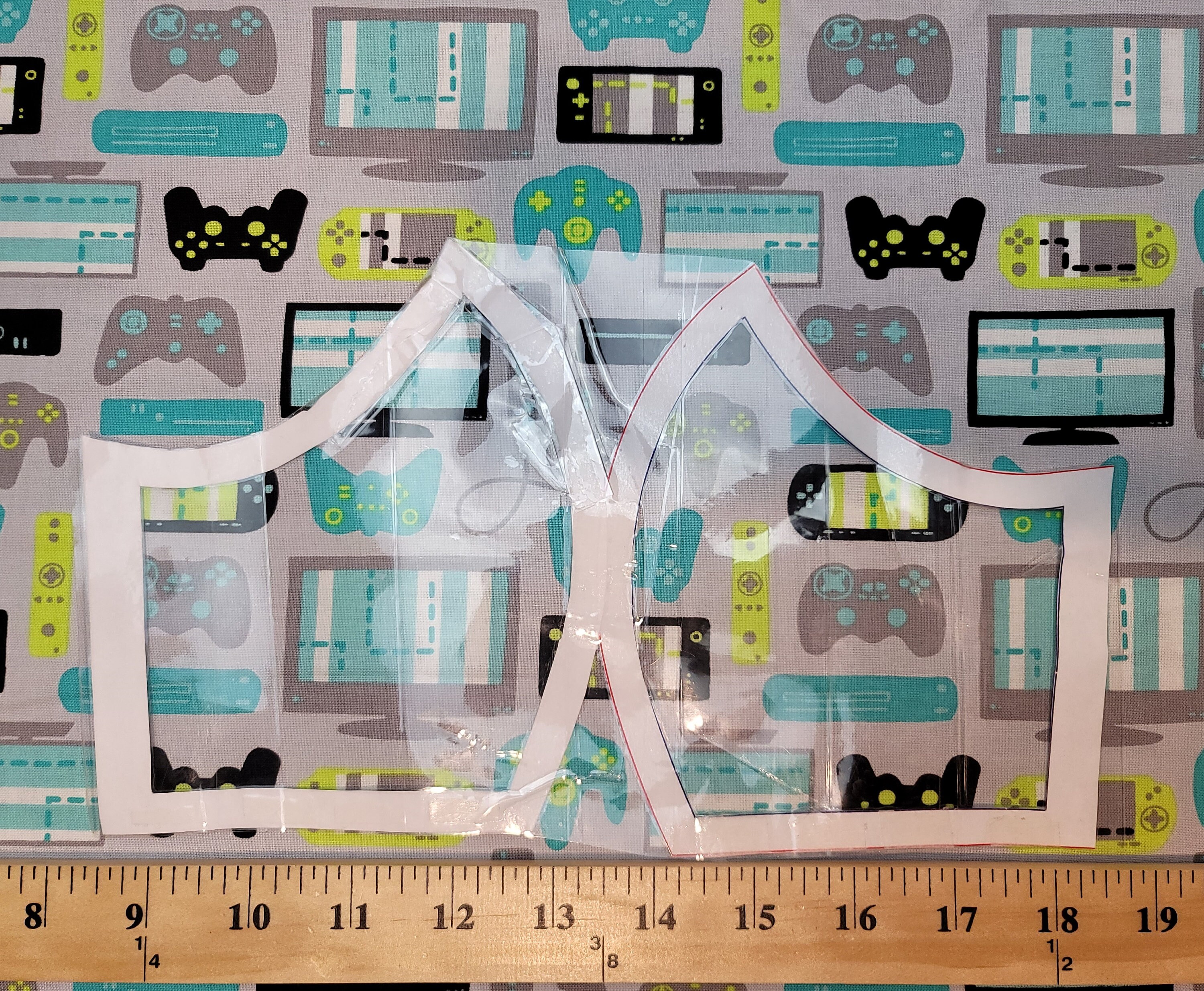 Gamer Cotton Fabric - Game on Equipment on Light Grey Quilt Cotton ...