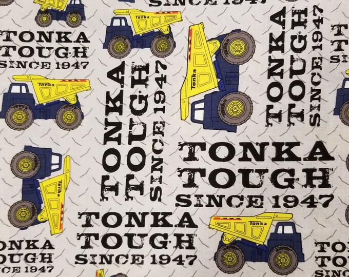 Tonka Truck Tough - 100% Cotton Fabric - Select Your Size or by the ...