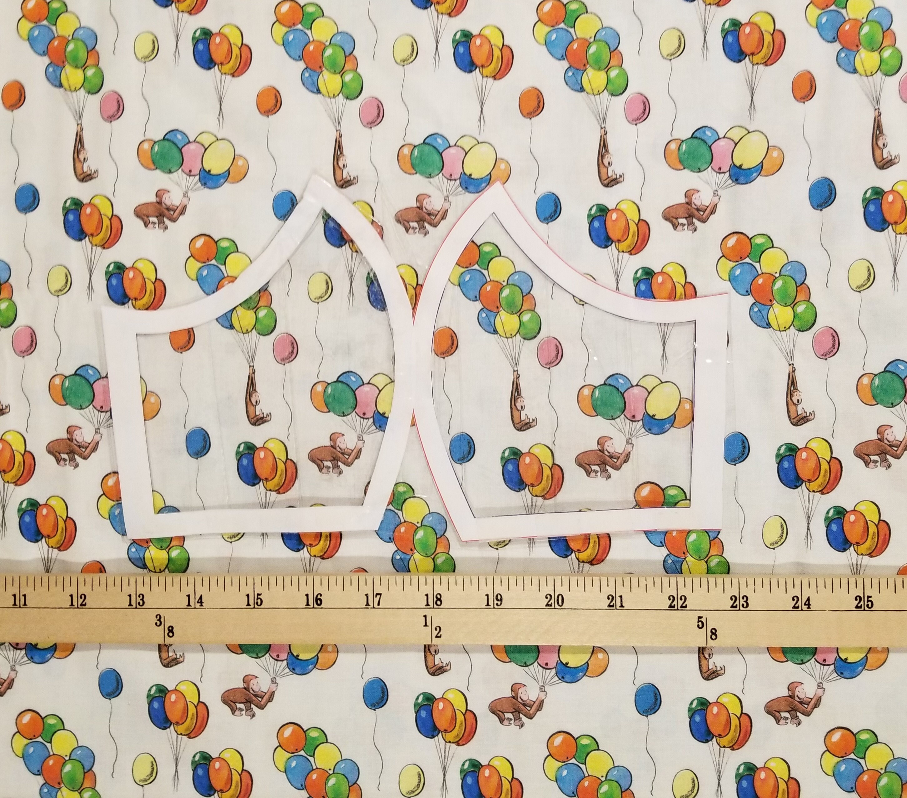 Curious George Balloons 100% Cotton Fabric Select Your | Etsy