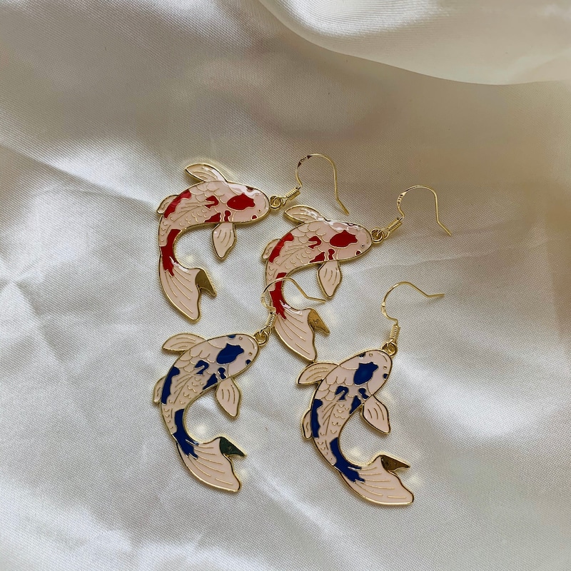 Fish Earrings - Etsy UK