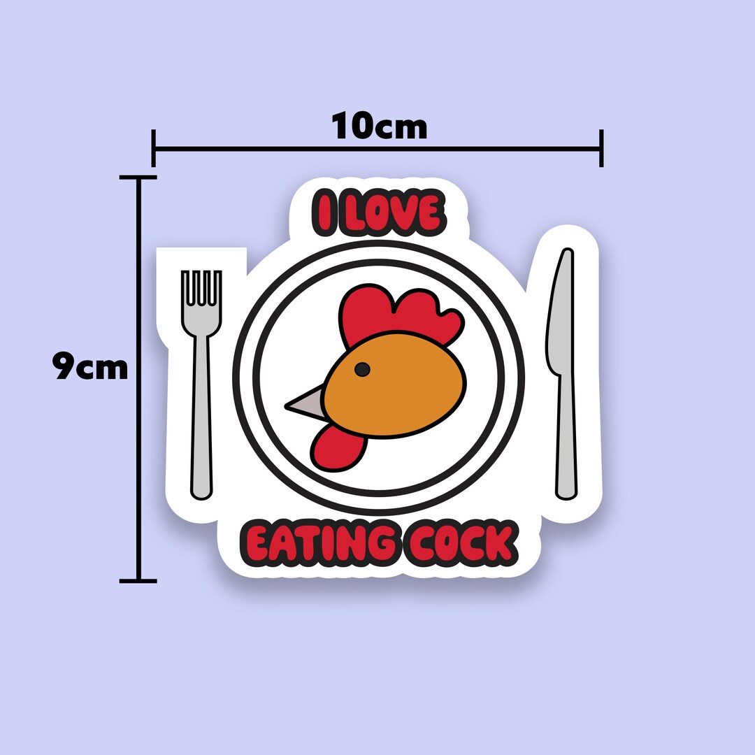 I Love Eating Chicken Sticker - Etsy