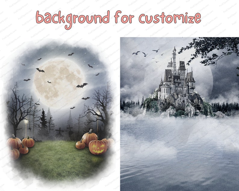 Background Clipart for Personalized Fall Wall Art Scene - Etsy