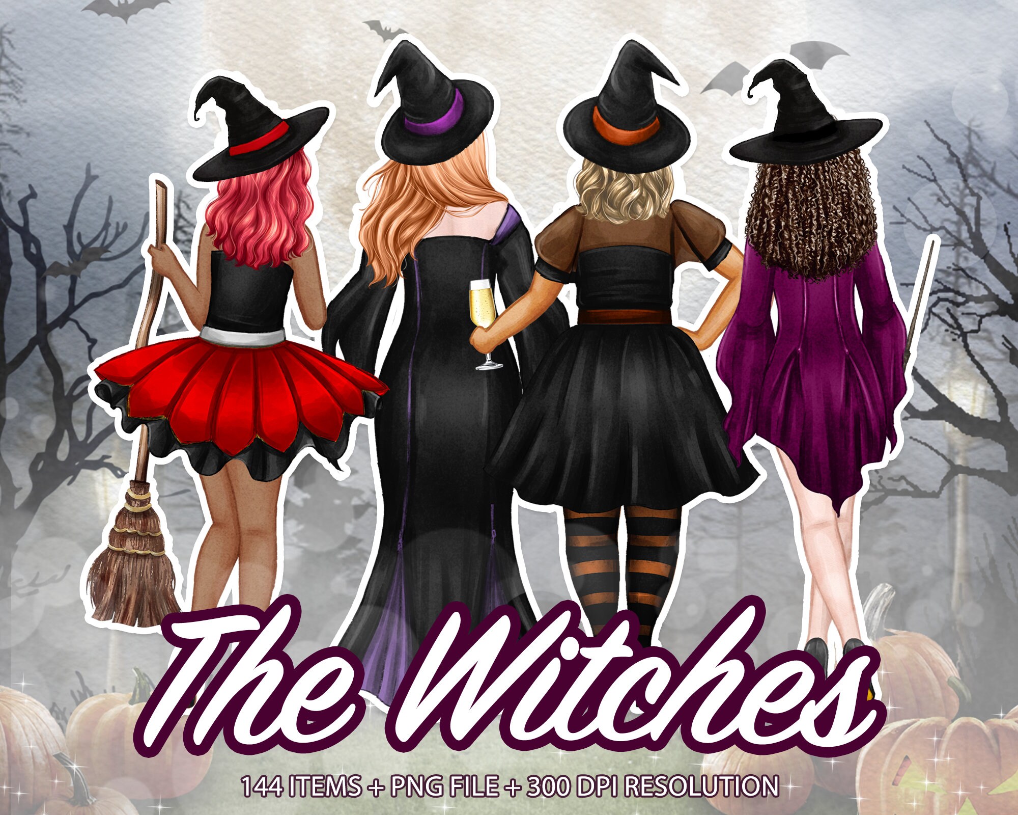 Three Witches Clipart