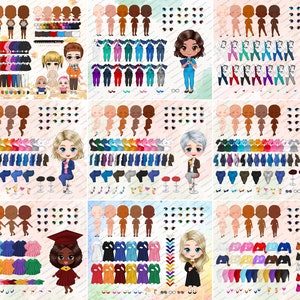 1500+ Bundle Chibi Family Clipart Pack Vol.1, Character Anime Clipart ...