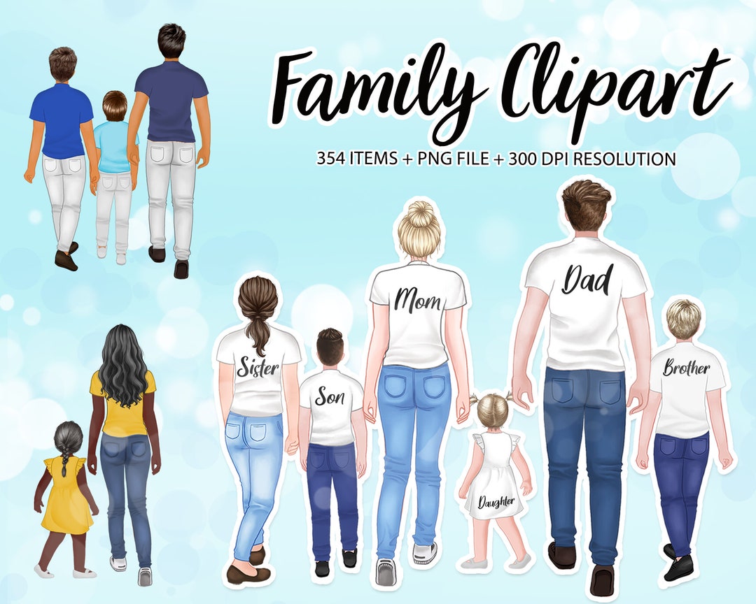 Famille vacances Clipart, maman papa Clipart, Clipart famille, enfants ...