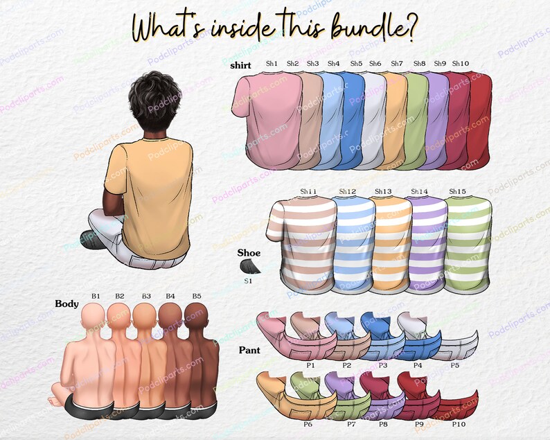 Family Clipart Bundle - Family Illustrations : Mom, Dad, Kids, Grandpa ...