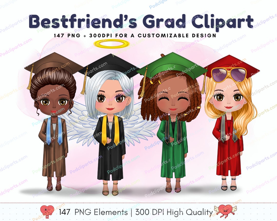 Graduation Clipart, Graduating Girls Planner Stickers, School Clipart ...