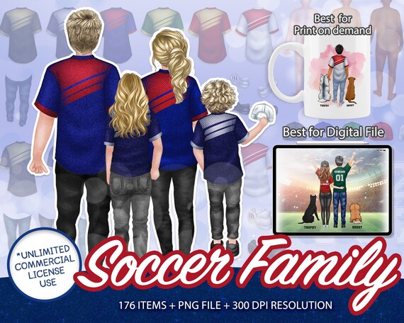 Football Family Clip Art Soccer Family Clipart Png Football - Etsy