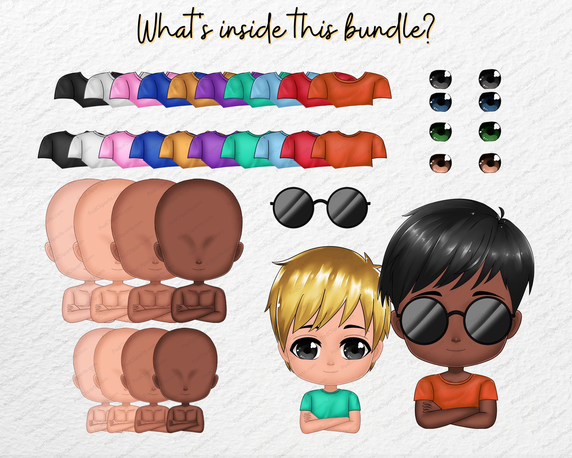 Big Chibi Cute Family Clipart PNG Mother's Father and Children Clipart ...