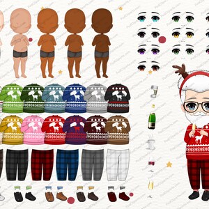 Bundle Christmas Family Clipart, Winter Family, Parents and Kids ...
