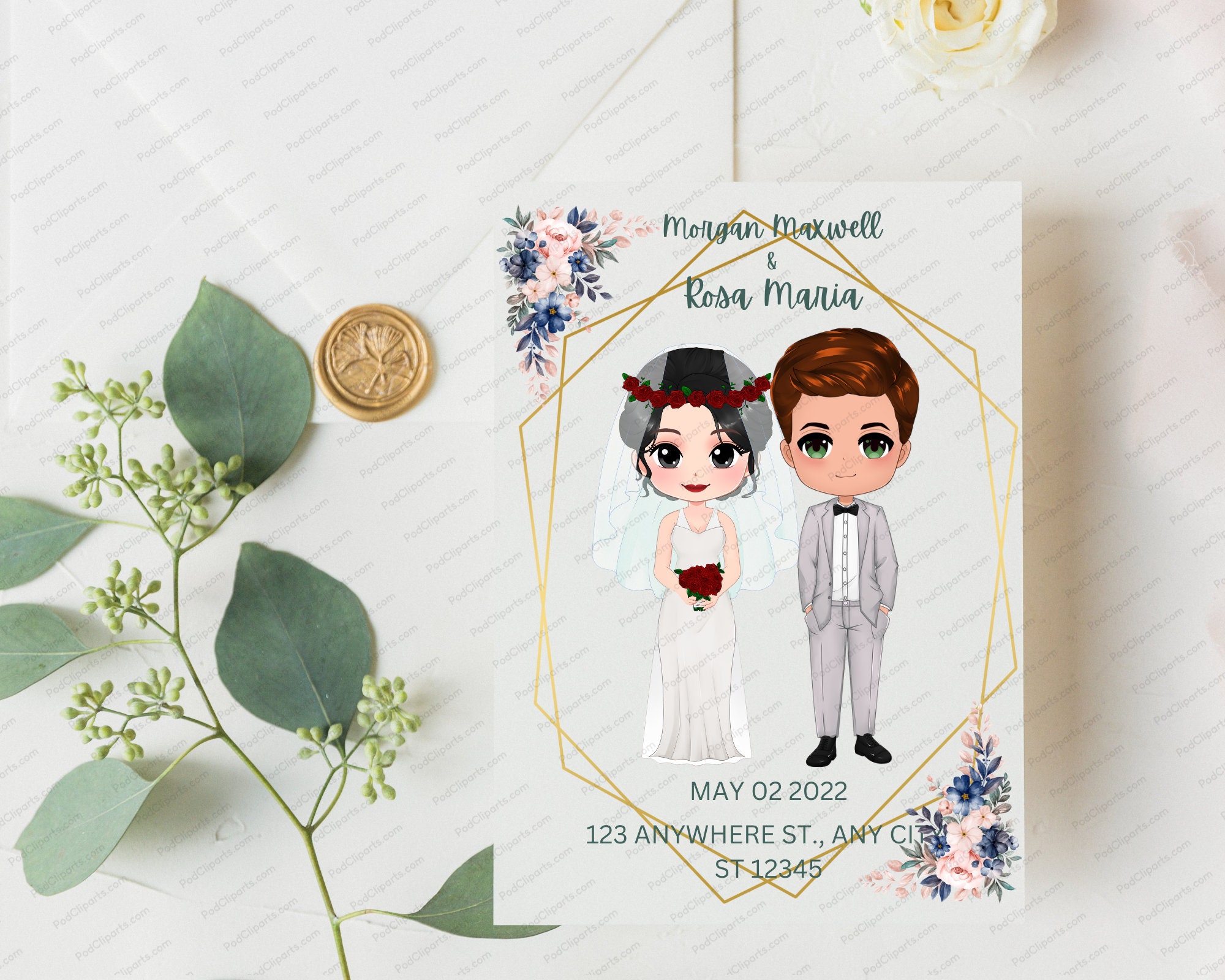 171 Bride and Mom Clipart, Mother of the Bride, Wedding Clipart, Bride ...