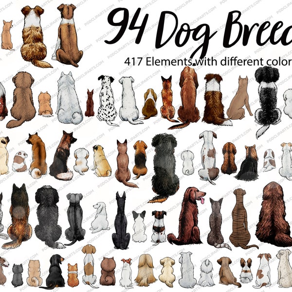 Watercolor Dog Clipart - Etsy
