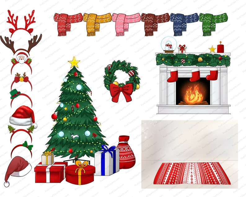 Big Family Christmas Clipart Bundle Sitting Family Parent - Etsy