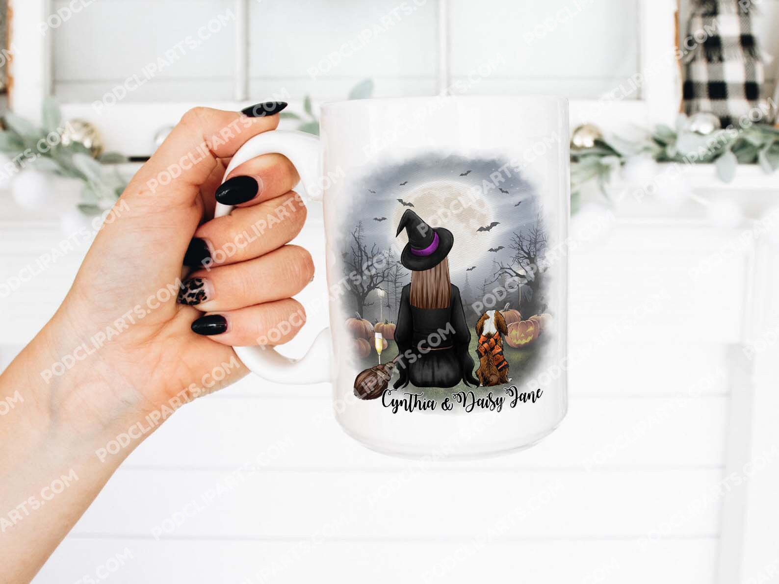Witches Best Friends, Witch Clipart, Watercolor Witches Clipart ...