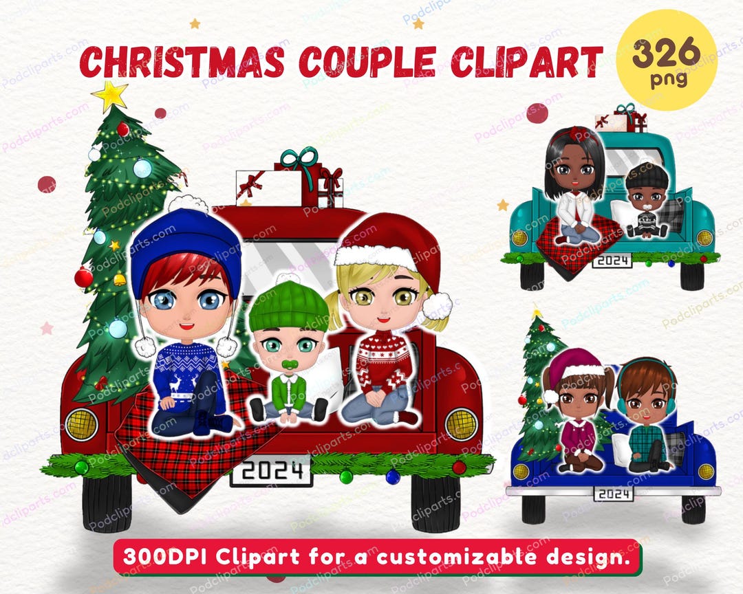 Chibi Kids Christmas Clipart PNG, Cute Children Boy Girl and Baby ...