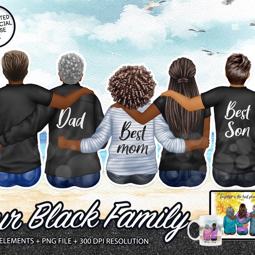 Big Family Clipart Bundle Mom Dad Kids Daughter Son Back - Etsy Canada
