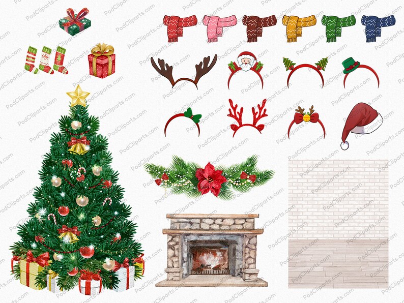 Bundle Big Family Christmas Clipart Sitting Family Parent - Etsy