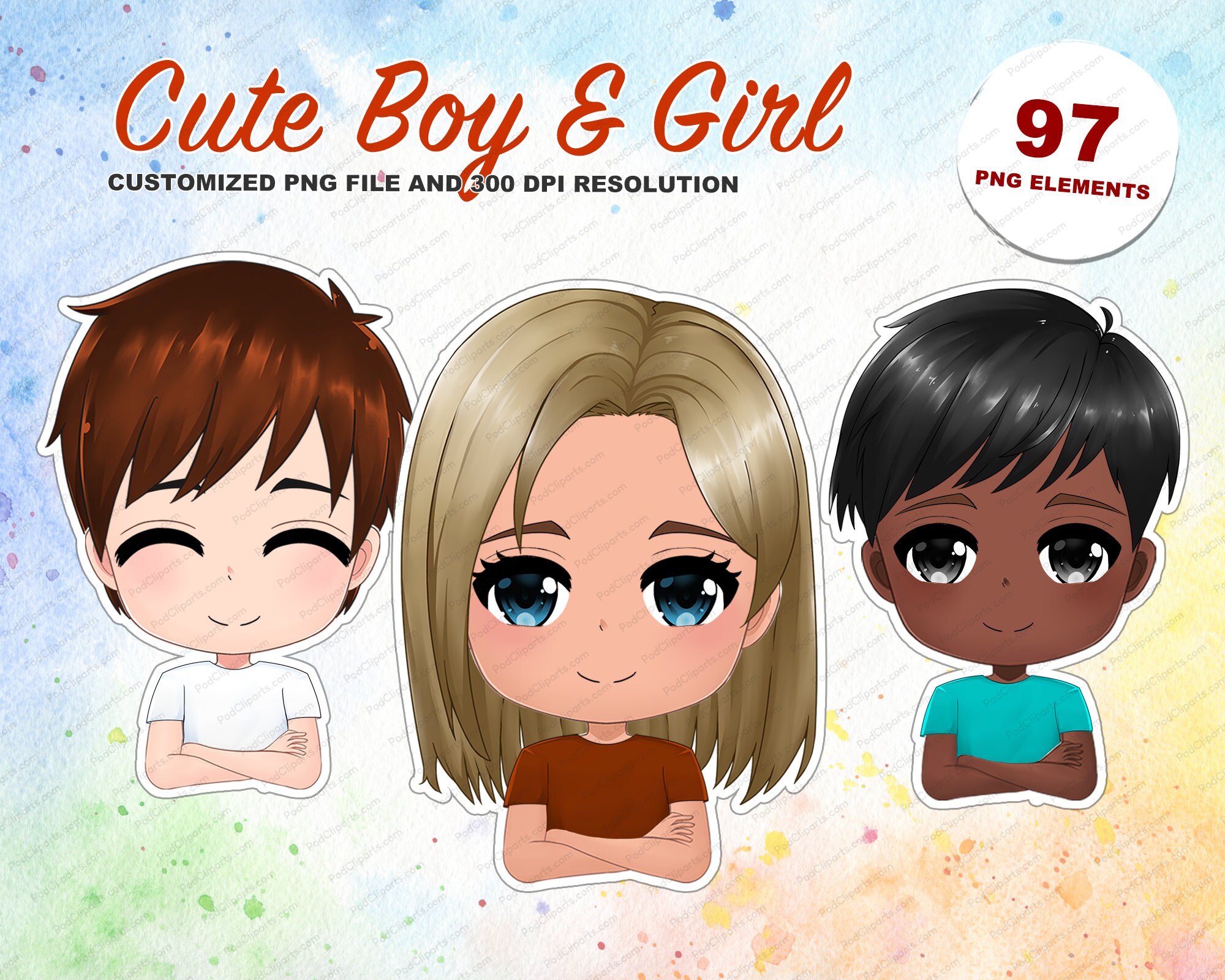 97 Bundle Cute Family Children Clipart Boy and Girl Clipart - Etsy