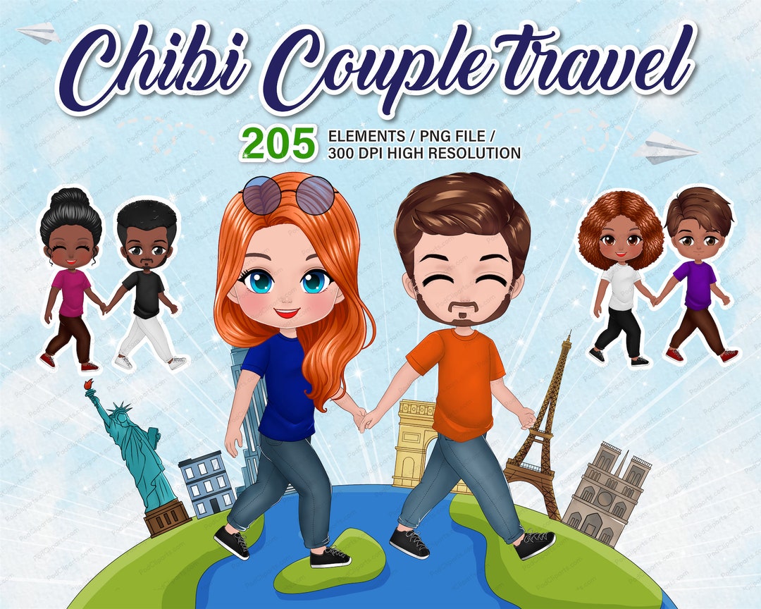 Cute Chibi Travel Partner Clipart PNG, Best Friend Clipart, Outdoor ...