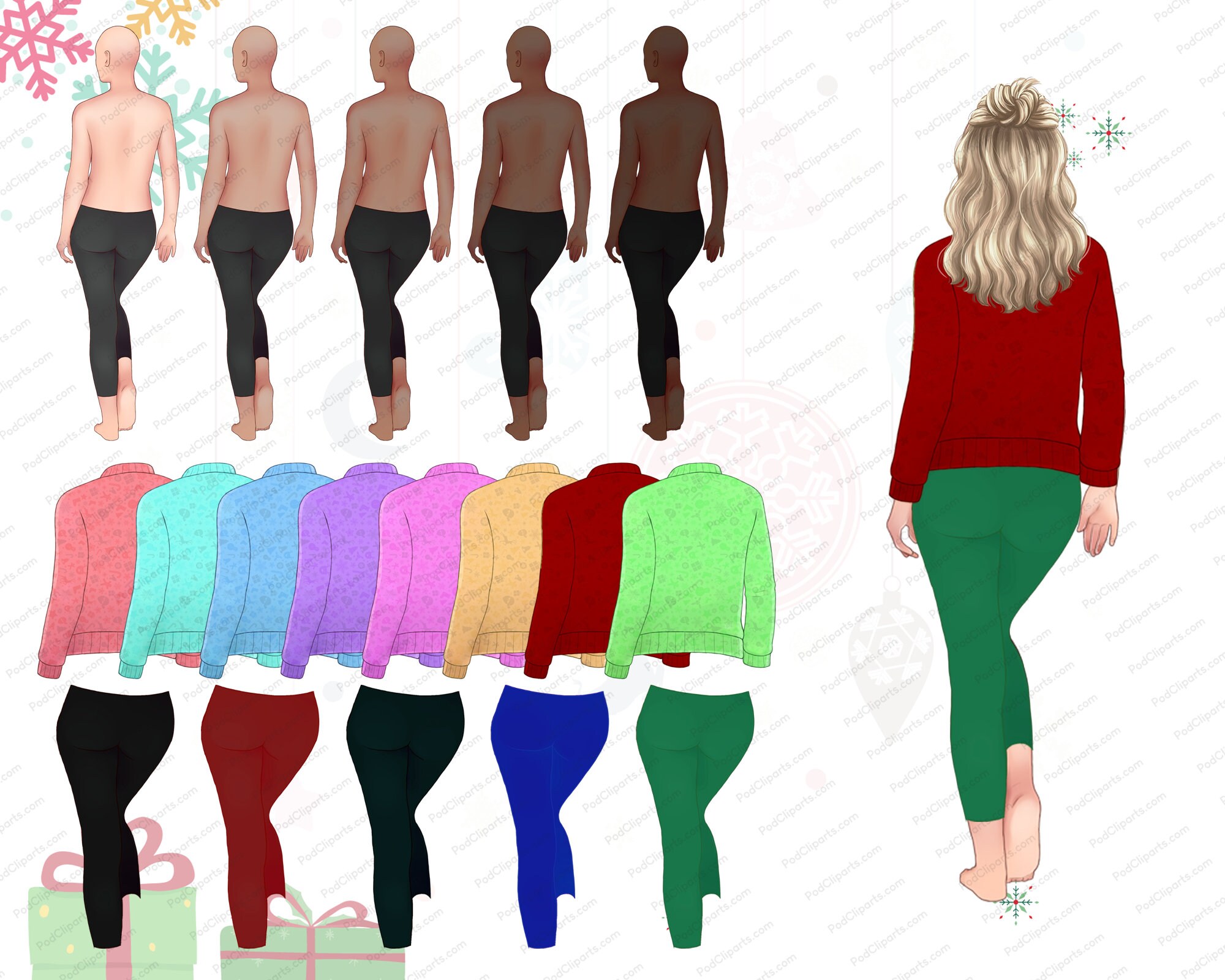 Family Clipart Bundle Illustrations PNG, Mom, Dad, Kids, Dog and Cat ...