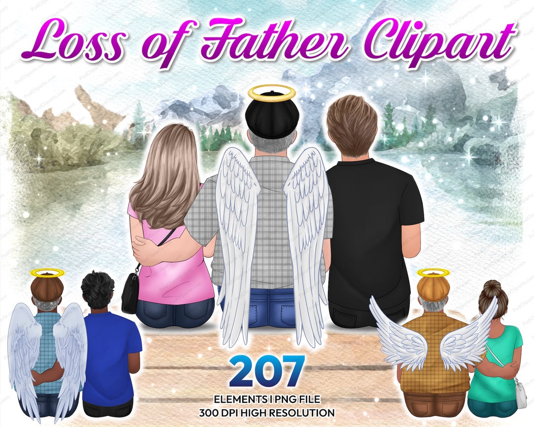 Loss of Father Clipart PNG, Grief Clipart, Dad Memorial, Sympathy ...