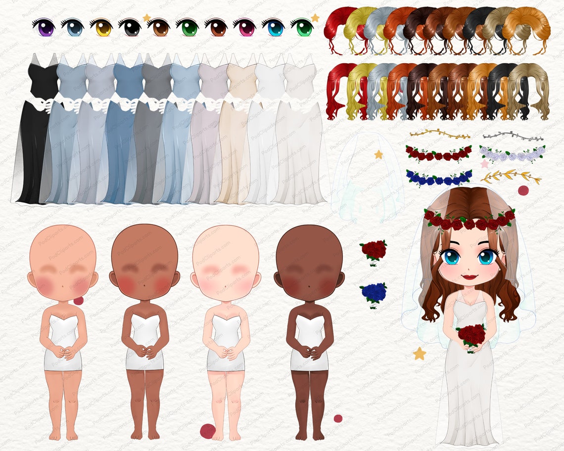 171 Bride and Mom Clipart, Mother of the Bride, Wedding Clipart, Bride ...