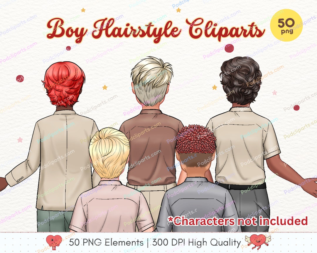 BOY Hair Clipart PNG, Hair Kids Clipart,hair Baby Clipart,black Boy ...