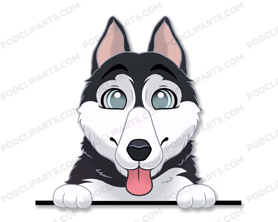 Siberian Husky Dog Face Digital Clipart,pet Portrait,dog Portrait ...