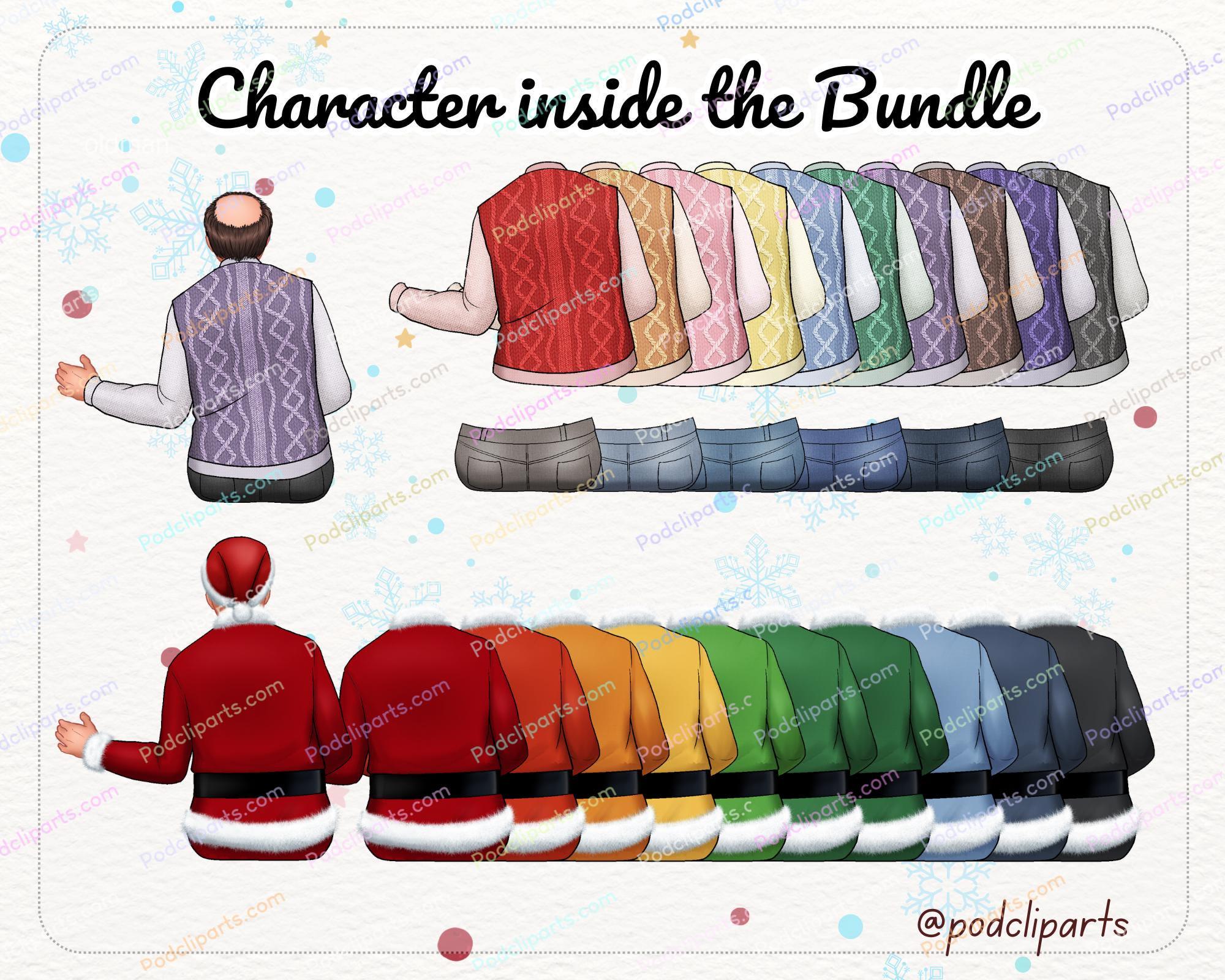 Christmas Family Clipart Dogs PNG, Big Family, Holidays Clipart, Winter ...