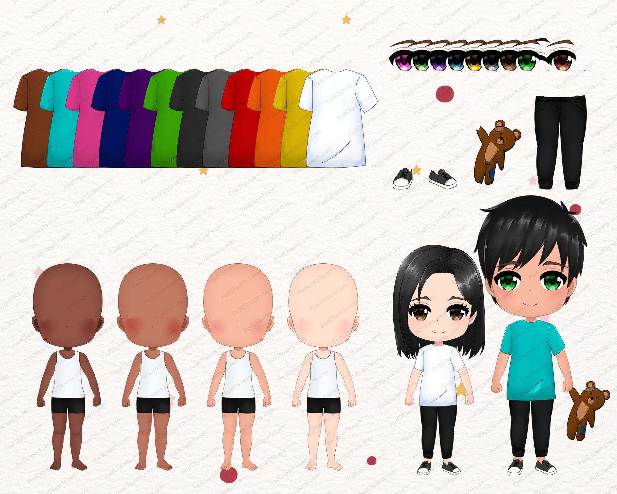 99 Bundle Cute Family Children Clipart Boy and Girl Clipart - Etsy