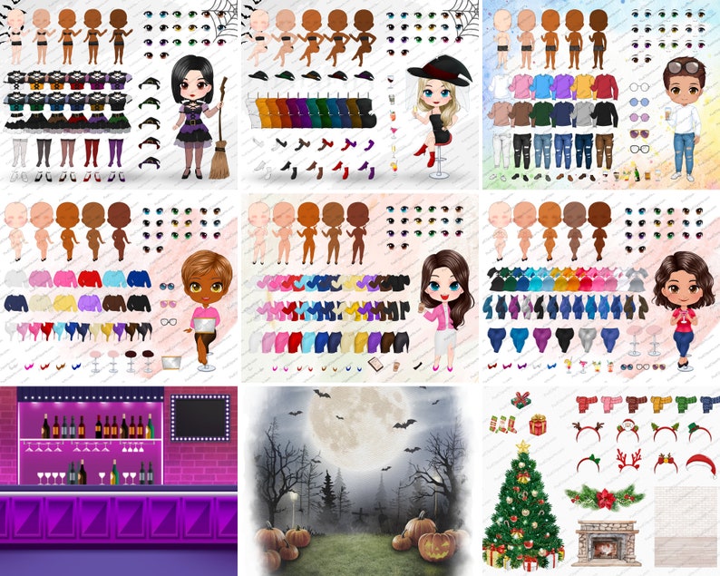 1500 Bundle Chibi Family Clipart Pack Vol.1 Character Anime - Etsy