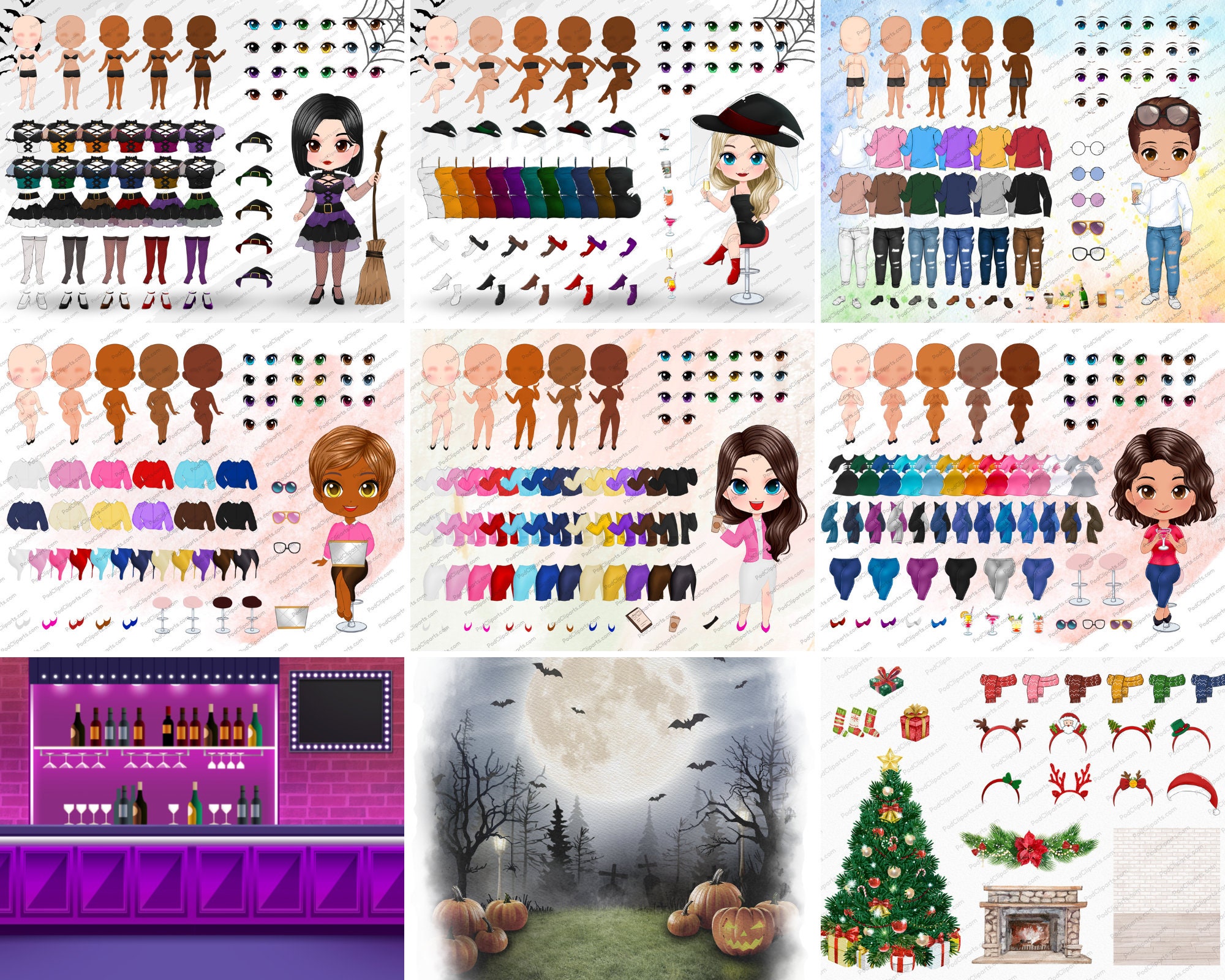 1500 Bundle Chibi Family Clipart Pack Vol.1 Character Anime - Etsy ...