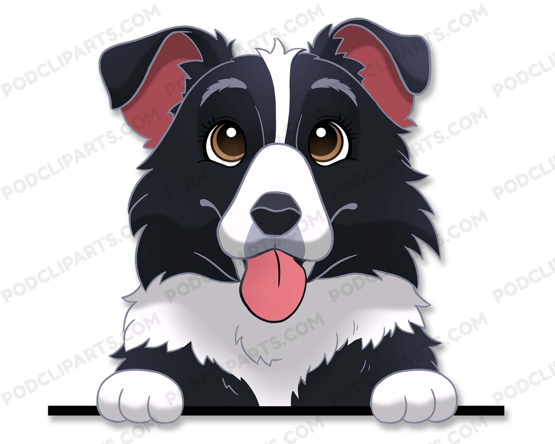 Border Collie Dog Clipart Dog Clipart Dog Graphics Dog - Etsy