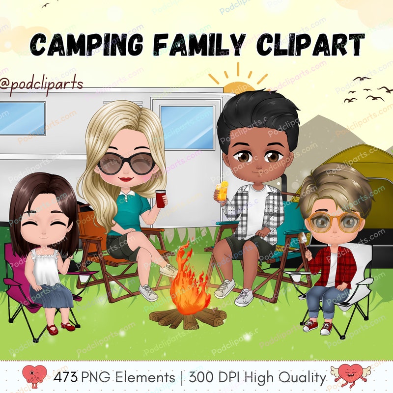 Camping Clipart - Etsy