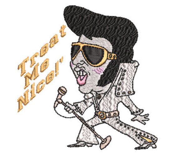 Elvis Presley Embroidery Design Download Golden Elvis | Etsy