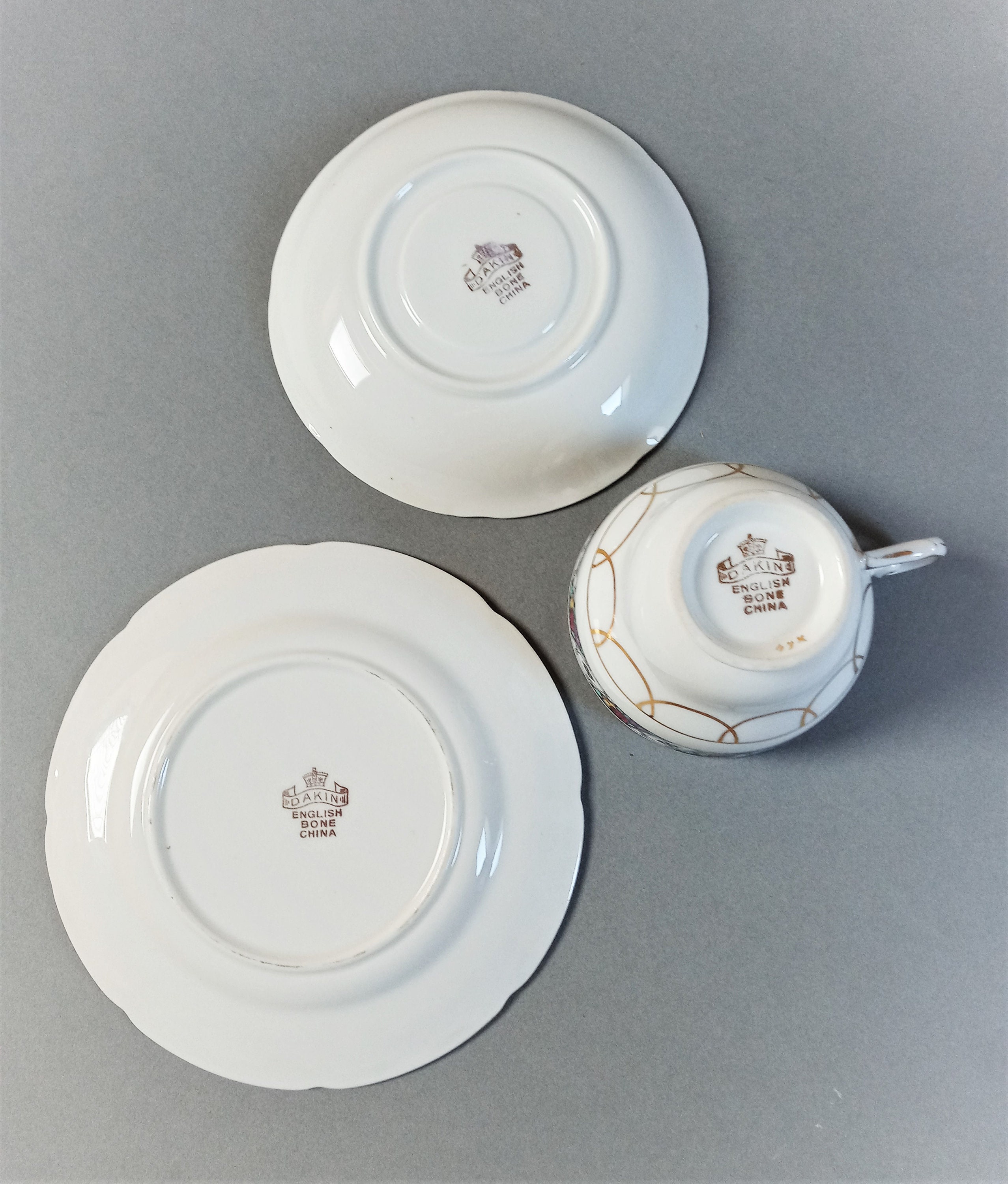 Vintage China Trio, Dakin's Bone China Tea Trio, Fine Bone China Made ...
