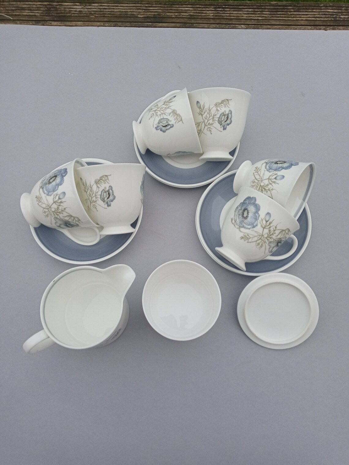 Susie Cooper Tea Set Glen Mist C1035 Made in England in 1960s - Etsy