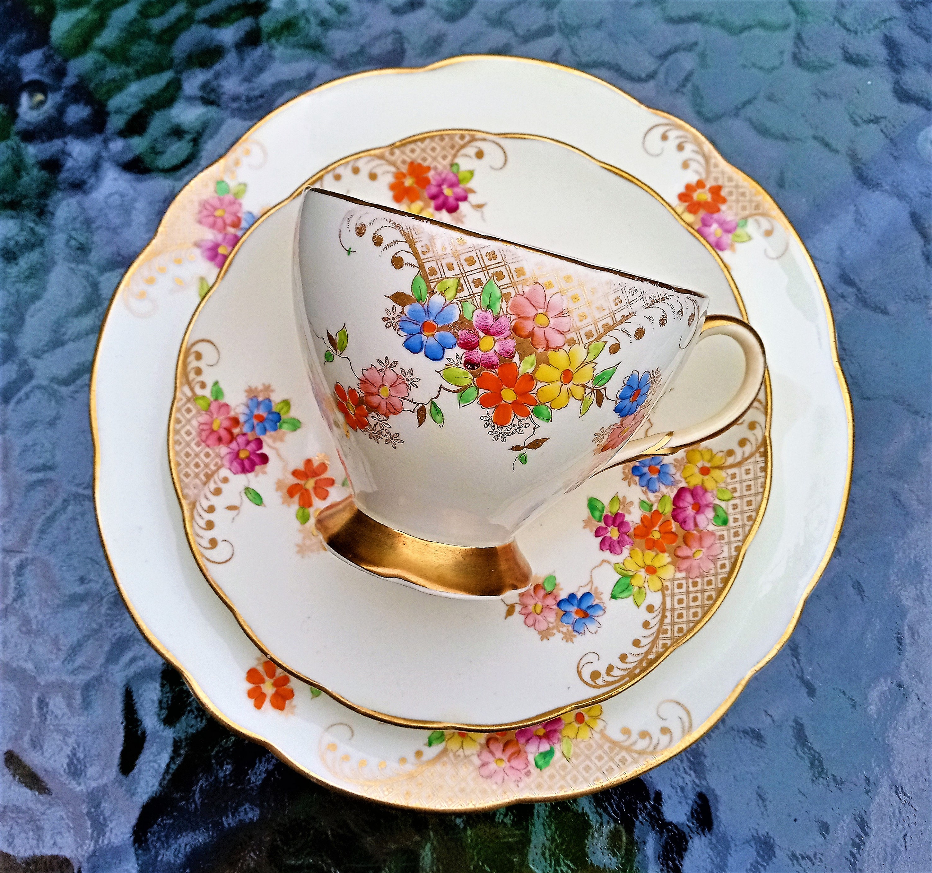 Antique Foley Trio, Fine Bone China Trio, Pattern V2319, Made in ...