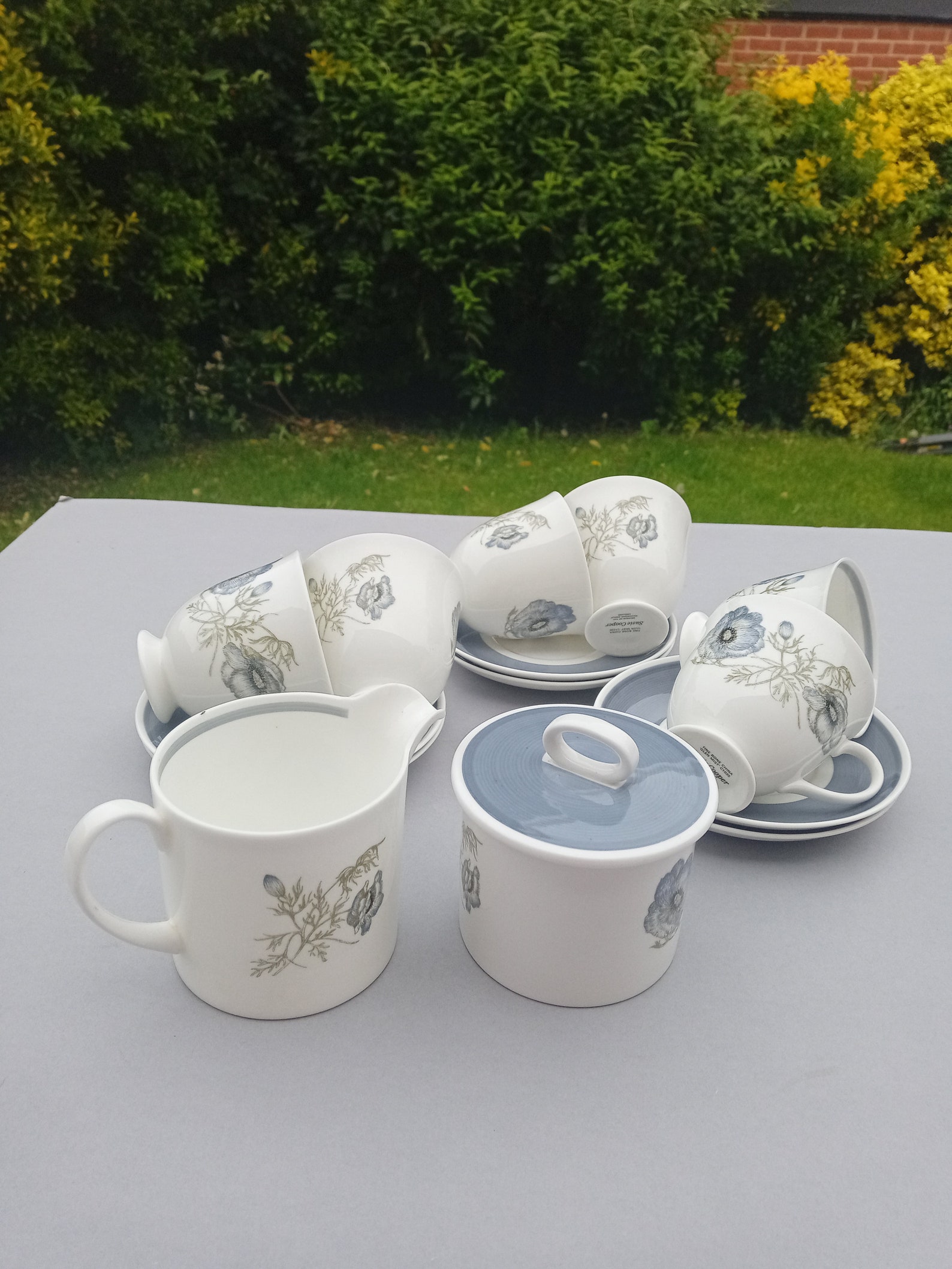 Susie Cooper Tea Set Glen Mist C1035 Made in England in 1960s - Etsy UK