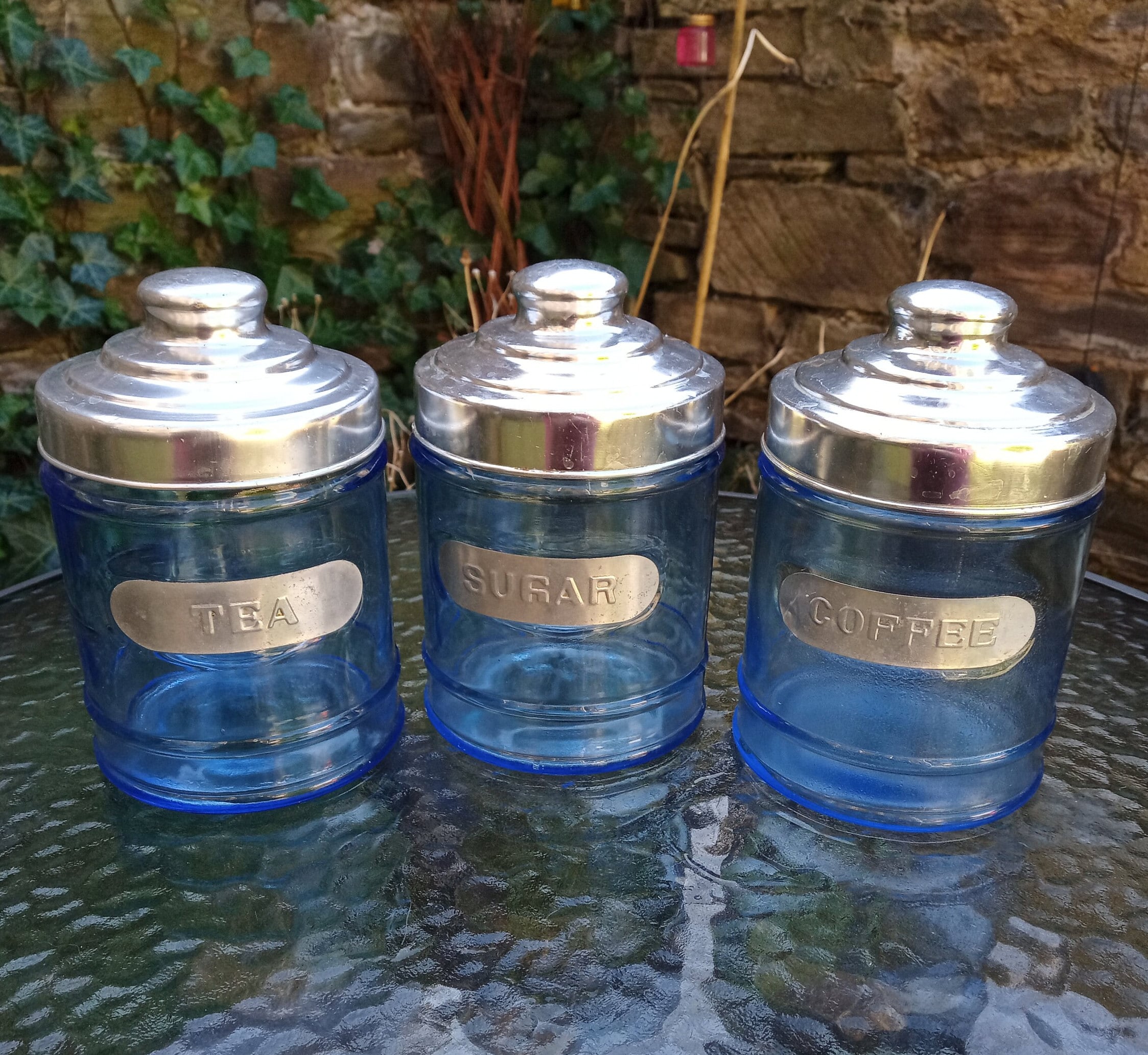 Glass Containers, Vintage Glass Storage Boxes - Etsy