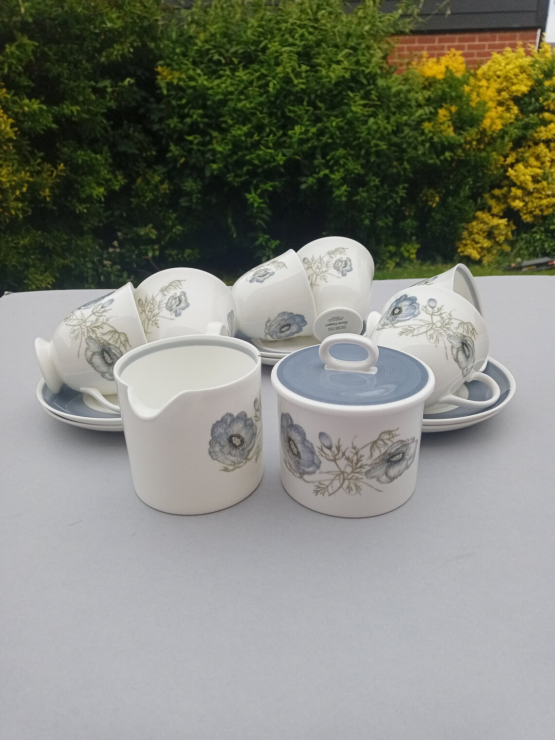 Susie Cooper Tea Set Glen Mist C1035 Made in England in 1960s | Etsy