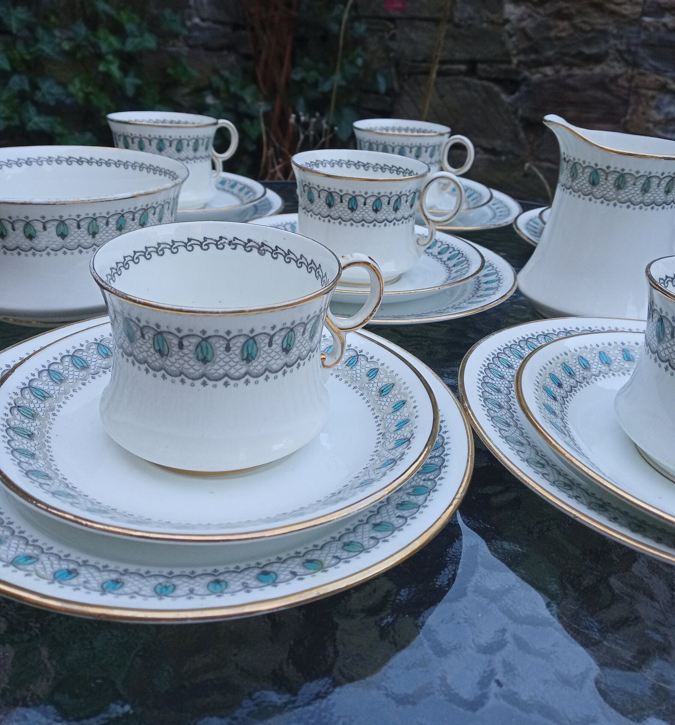 Antique Royal Albert Crown China Tea Set Made for Lawley's in 1930s ...